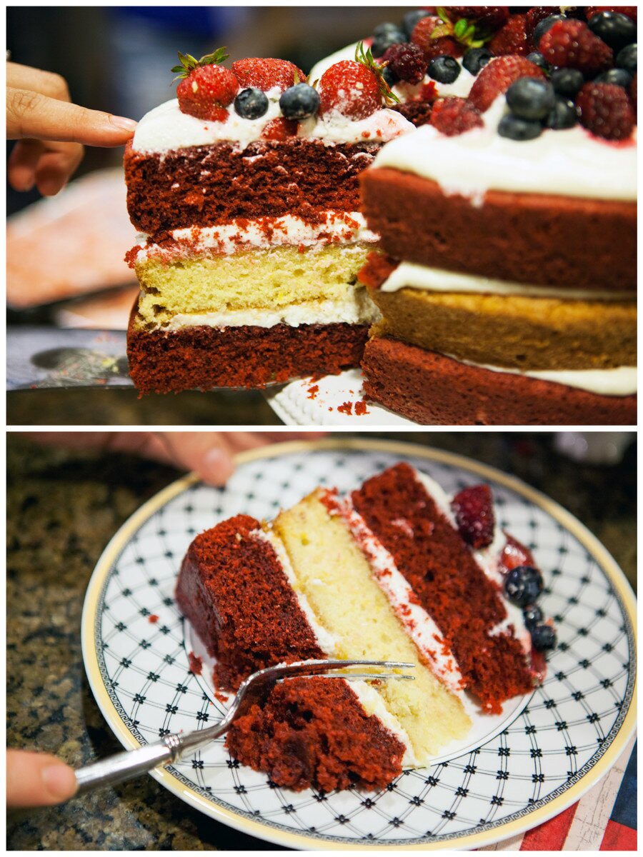 Red, White, and Blue Cake | Spache the Spatula